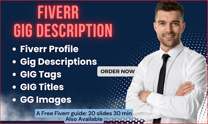 Setup complete fiverr profile and write gigs description that sells ...