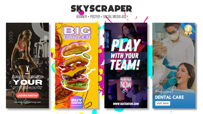 Design awesome animated gif banner, poster, social media ads by ...