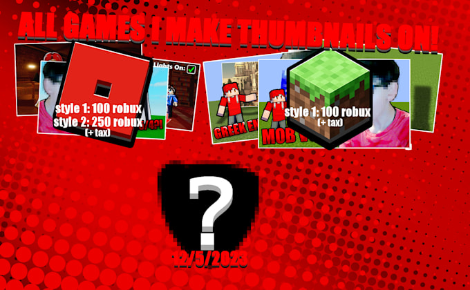 Make you good roblox thumbnails style 2 by Willthewieanim | Fiverr Make you good roblox thumbnails style 2 by Willthewieanim | Fiverr