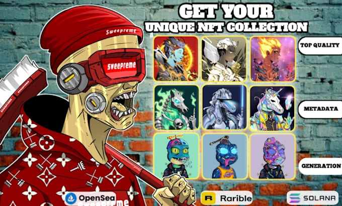 Design unique nft art and generate collection with metadata by Xbossesnft | Fiverr