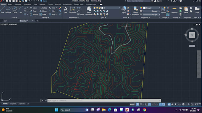 Create autocad topographic contour lines by Timakrida | Fiverr