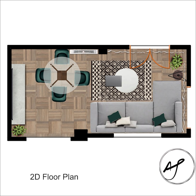 Design a 2d room floor plan with specs and dimensions by Anastskarla ...