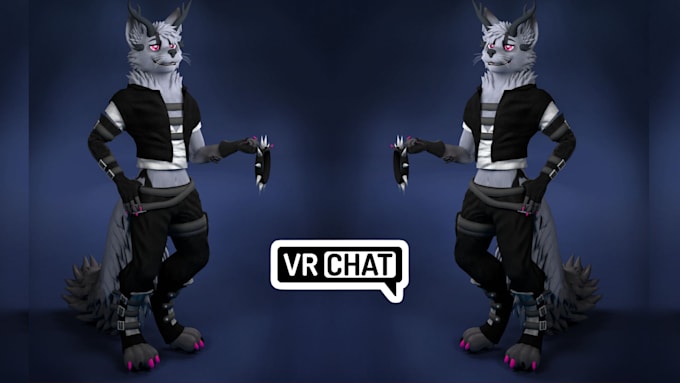 Vrchat avatar furry fursona nsfw 3d model for vr vtuber ffix animaze vseeface by Emmagartist ...