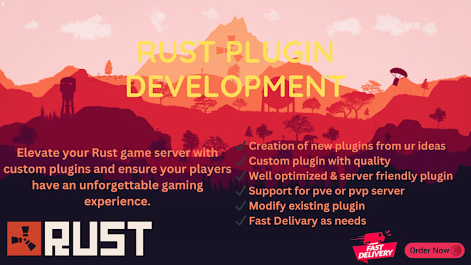 Create rust game plugin for your rust server by Iftebinjan | Fiverr