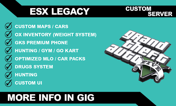 Make a professional fivem esx server by Dragon31974 | Fiverr