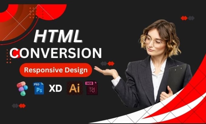 Convert figma, xd, psd design to responsive html with bootsrap Convert figma, xd, psd design to responsive html with bootsrap