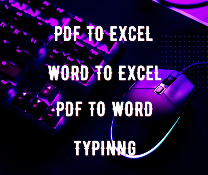 Convert the data from a pdf file into an excel spreadsheet by ...