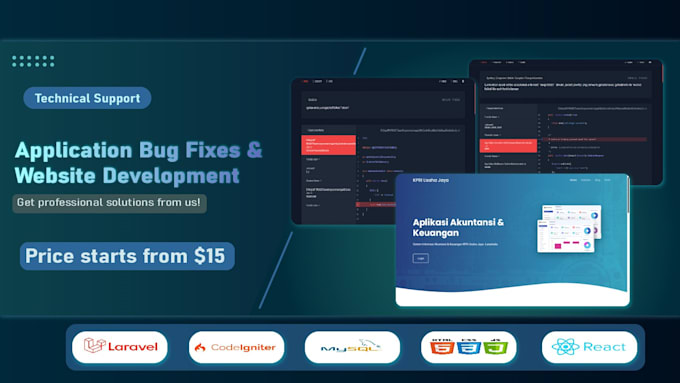 Fix or develop web application with laravel and codeigniter by Alfariokolin | Fiverr