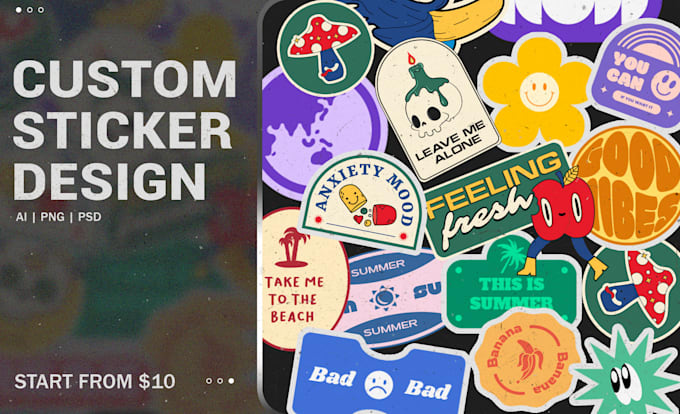 Create custom sticker design for any purpose by Candrikananda | Fiverr