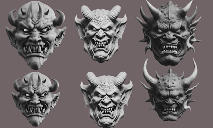 Create cosplay 3d mask, 3d model, 3d halloween mask, 3d helmet for 3d ...