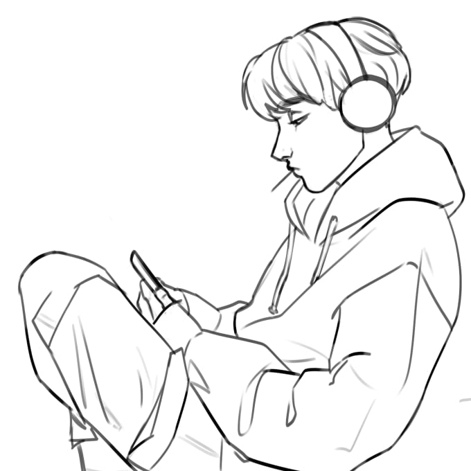 Draw a digital sketch of your character by Rinnator | Fiverr