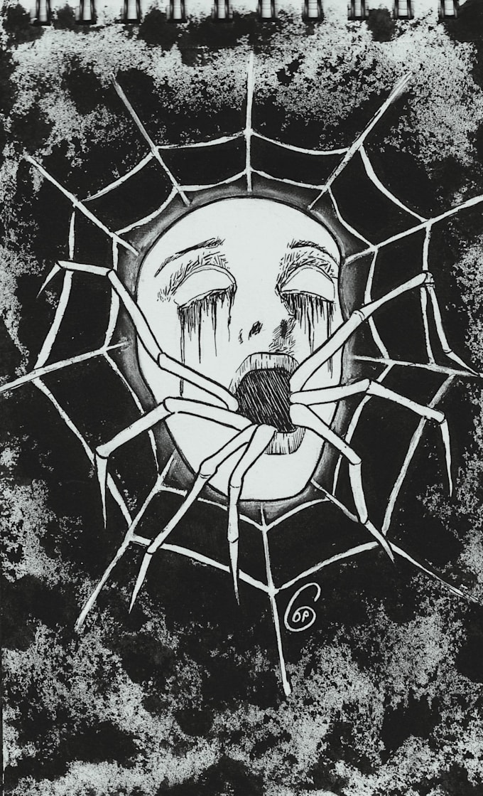 Draw and ink a horror illustration for you by Wenity36 | Fiverr