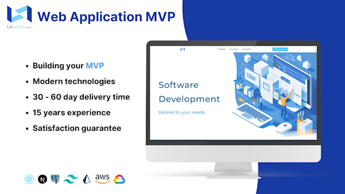 Build your web application mvp with react and nextjs by Laware | Fiverr