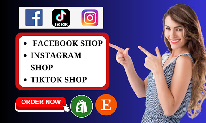 Setup up instagram shop facebook shop and integrate with shopify etsy store