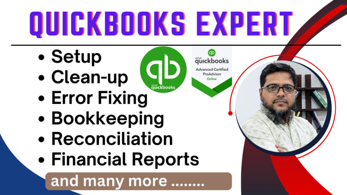 Do Quickbooks Setup Catchup Cleanup Error Fixing Bookkeeping Reconcile