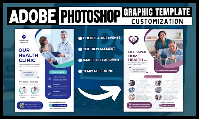 Edit any adobe photoshop psd template design professionally by ...