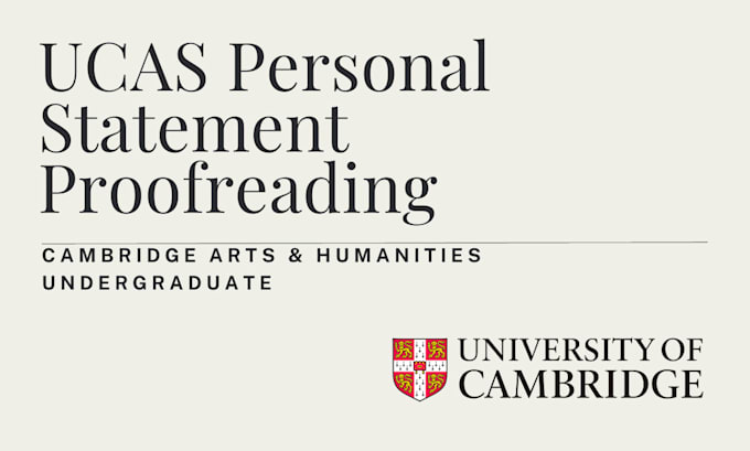 Proofread and redraft your ucas personal statement by Imogenlcg | Fiverr