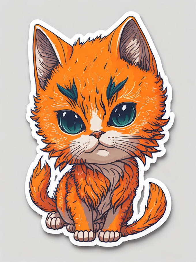 Creat high quality sticker design with creative illustartion by ...