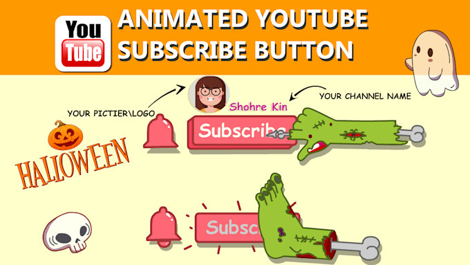 Make an animated youtube like subscribe bell icon notification button with sound by Animaroo ...