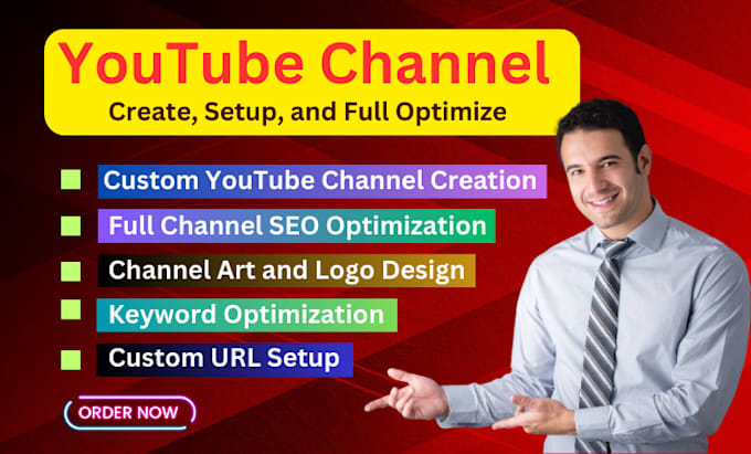 Do professional youtube channel creation and setup with seo by Social ...