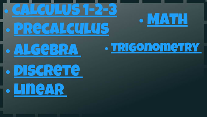 Calculus 1 2 3, linear algebra, discrete math, trigonometry, by ...