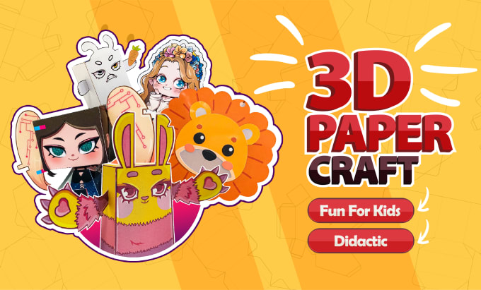 Design your custom 3d paper craft templates by Punkbun | Fiverr