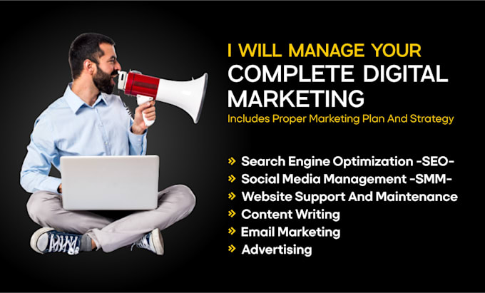 Manage your complete digital marketing by Atrsms | Fiverr