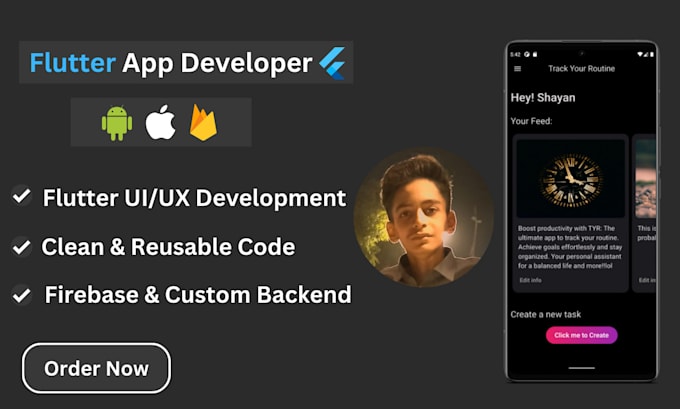 Build Mobile App With Flutter Firebase Dart By Shayandev7 Fiverr
