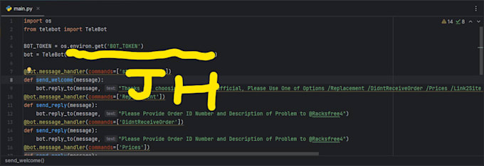 Build your telegram chat bot by Jeremy_huelsman | Fiverr