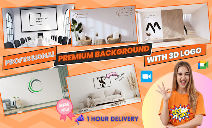 Design fully customized professional zoom virtual background by ...