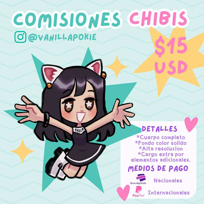 Do really kawaii chibis for you by Vanilla_pokie | Fiverr