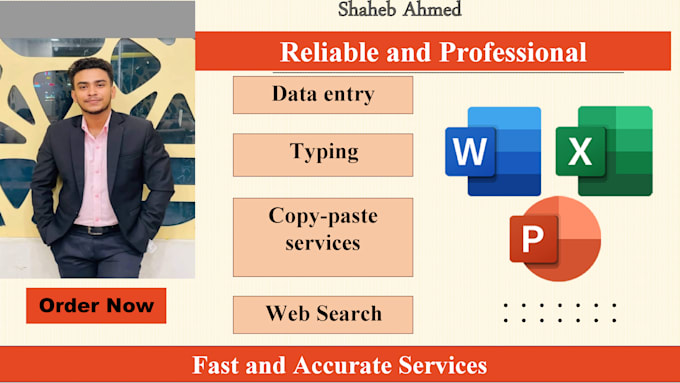 Complete data entry, typing, copy paste work with accuracy within 24 hours