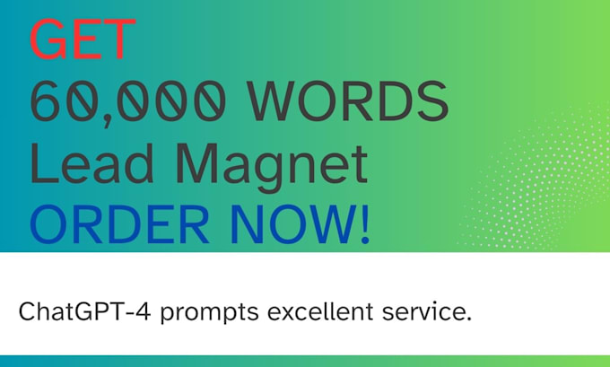 Deliver 60k words lead magnet ebook for your website by Chatgptwriter ...