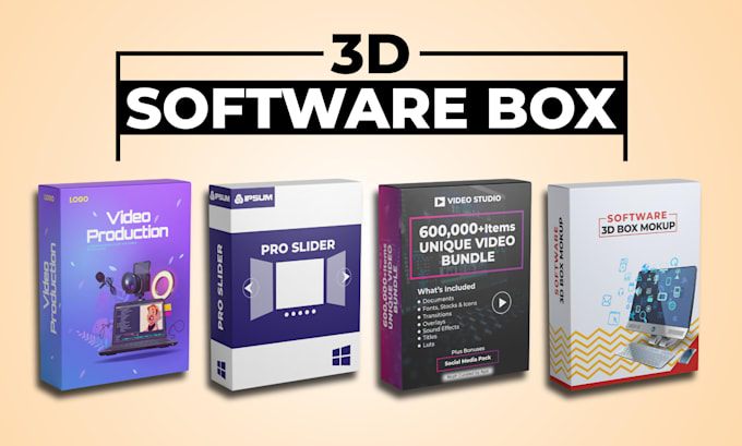 Do box design, software box mockup and product mockup by Tallatdesigner ...