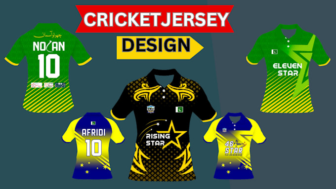 Design a professional cricket sports jersey and kit for you by ...