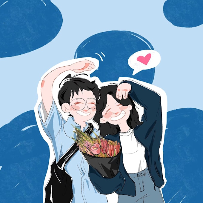 Do some cutety character illustration about the photo by Euglam | Fiverr