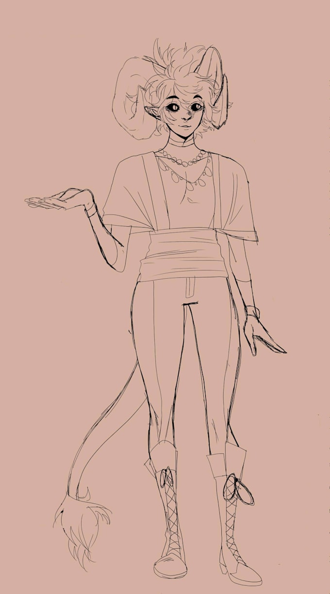 Draw a full body reference by Kurgyp | Fiverr