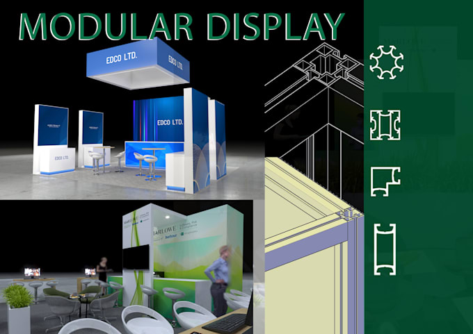 Design modular system trade show display by Farzadosivand | Fiverr