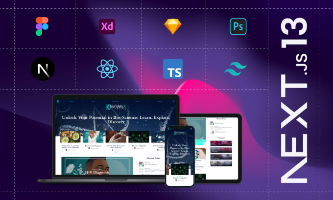 Create React Js Next Js Website With Tailwind Css Typescript By Hrsshainik Fiverr