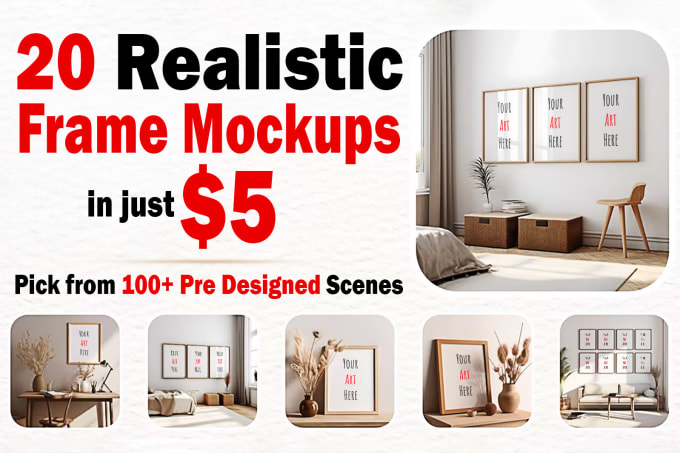 Craft bespoke custom frame mockup for your artwork or photo by Custom ...