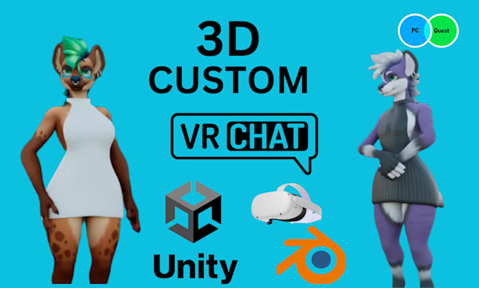 Create Custom 3d Vrchat Avatar Nfsw Furry Vrc Avatar Furry Nsfw