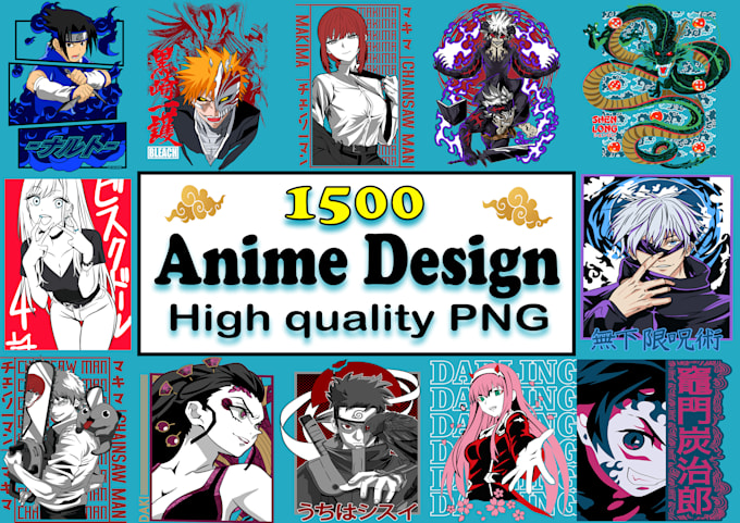 Deliver a stunning bundle of 1000 anime png designs for you by ...