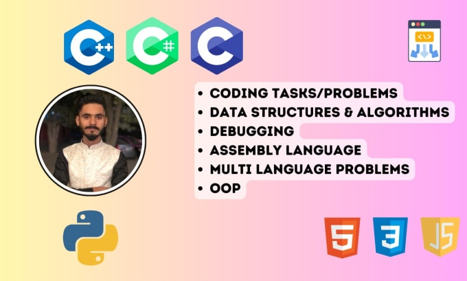 Solve Problems In Java C Cpp Javascript Python And Assembly Programming By Esdesigner033 Fiverr