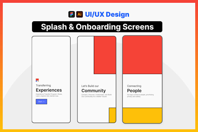 Design splash screens and onboarding screens for mobile app by ...