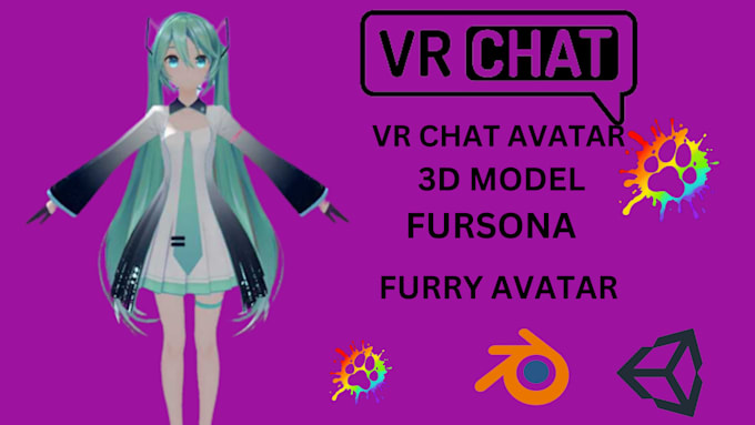 Model 3d character for vrchat and vtuber nsfw furry avatar anime vrc ...