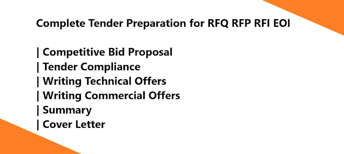 Prepare complete bid proposal rfp rfq tender documentation by Mohsin_2018 | Fiverr
