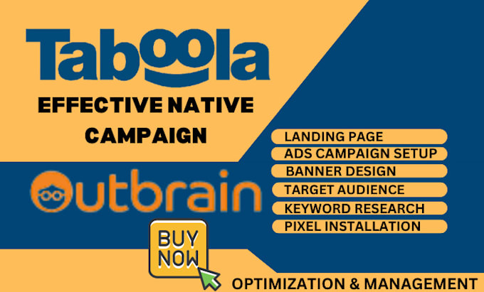 Setup taboola, outbrain native ads campaign by Marketexpert100 | Fiverr