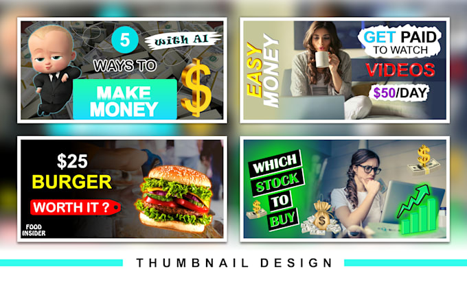 Design youtube thumbnail for gaming, tutorials, vlogs by Bucky0178 | Fiverr