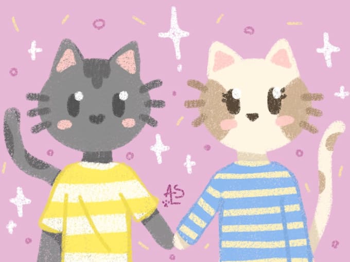 Draw cute and simple styled illustration by Als_drawings | Fiverr