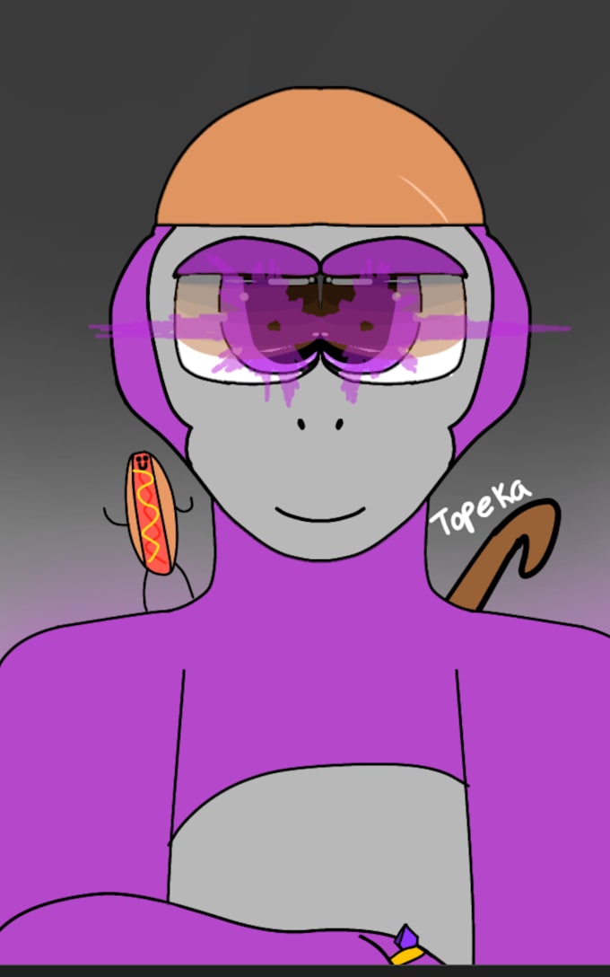 Make a sketch of your gorilla tag character by Abbys_ | Fiverr